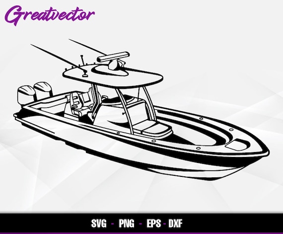 Center Console Boat L EPS SVG PNG Dxf L Vector Art - Etsy Australia