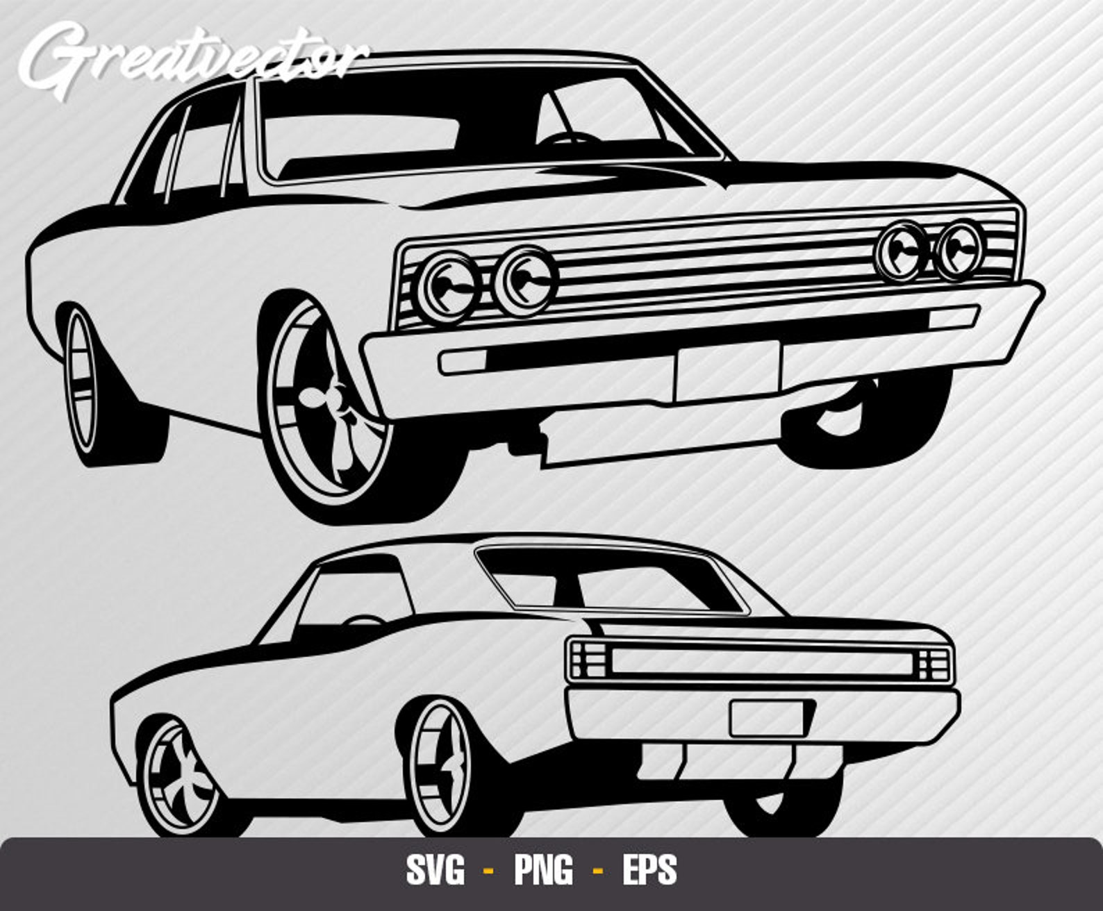 1967 Chev Chevelle L SVG - EPS - PNG L - Etsy