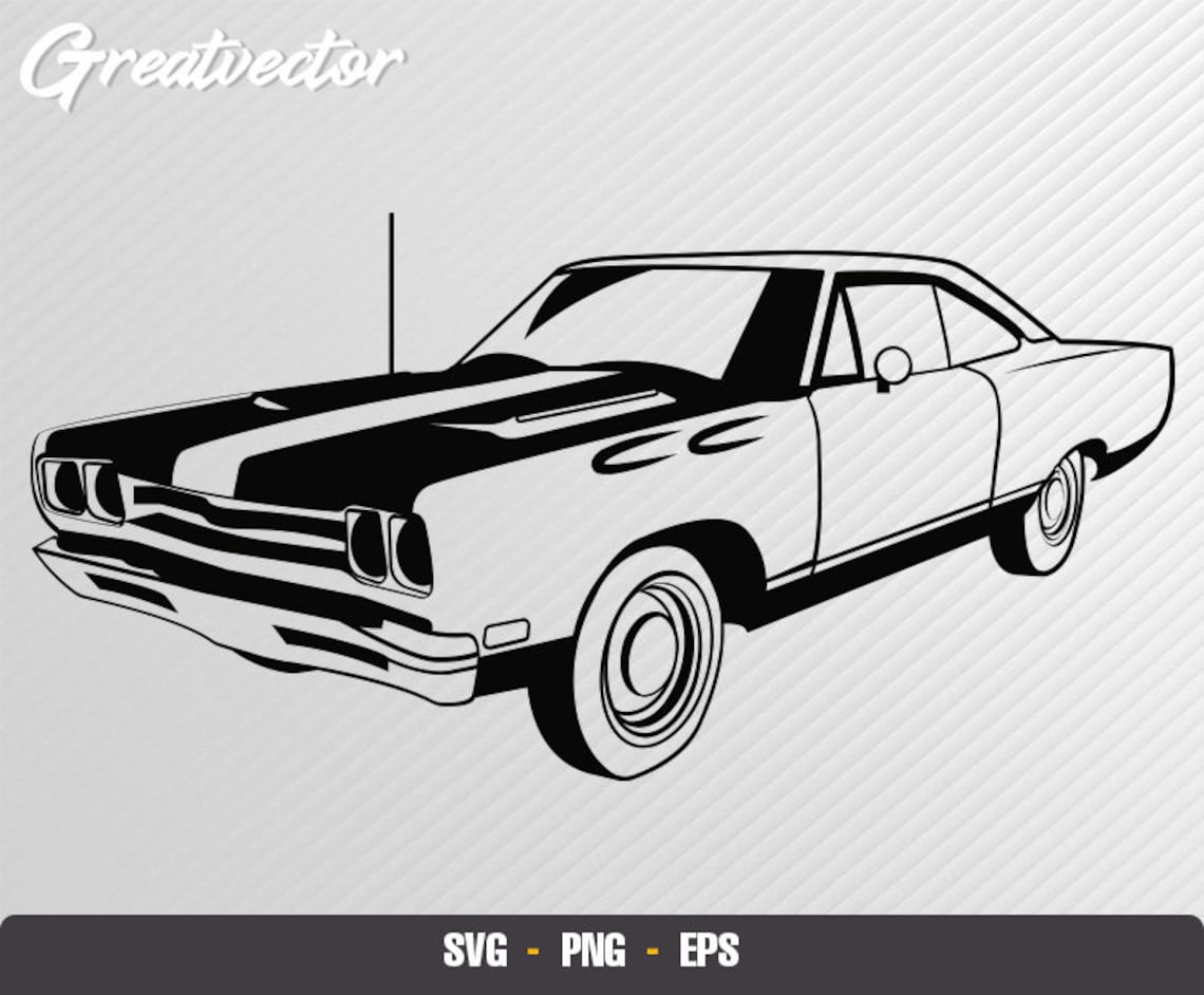 1969 Plymouth Roadrunner Gtx - EPS - SVG - PNG - Vector Art - Etsy