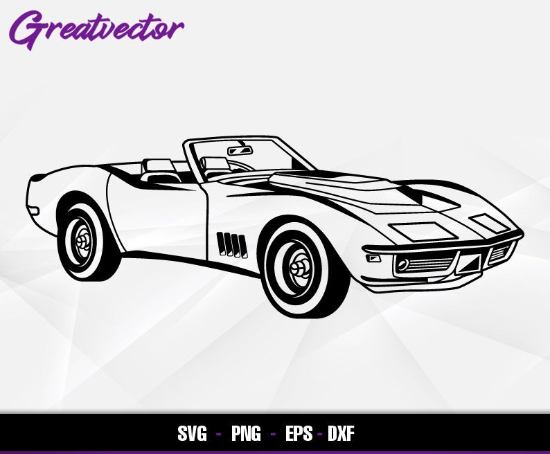 1969 Corvette Stingray ZL1 L EPS - SVG - PNG - Dxf L Vector Art - Etsy