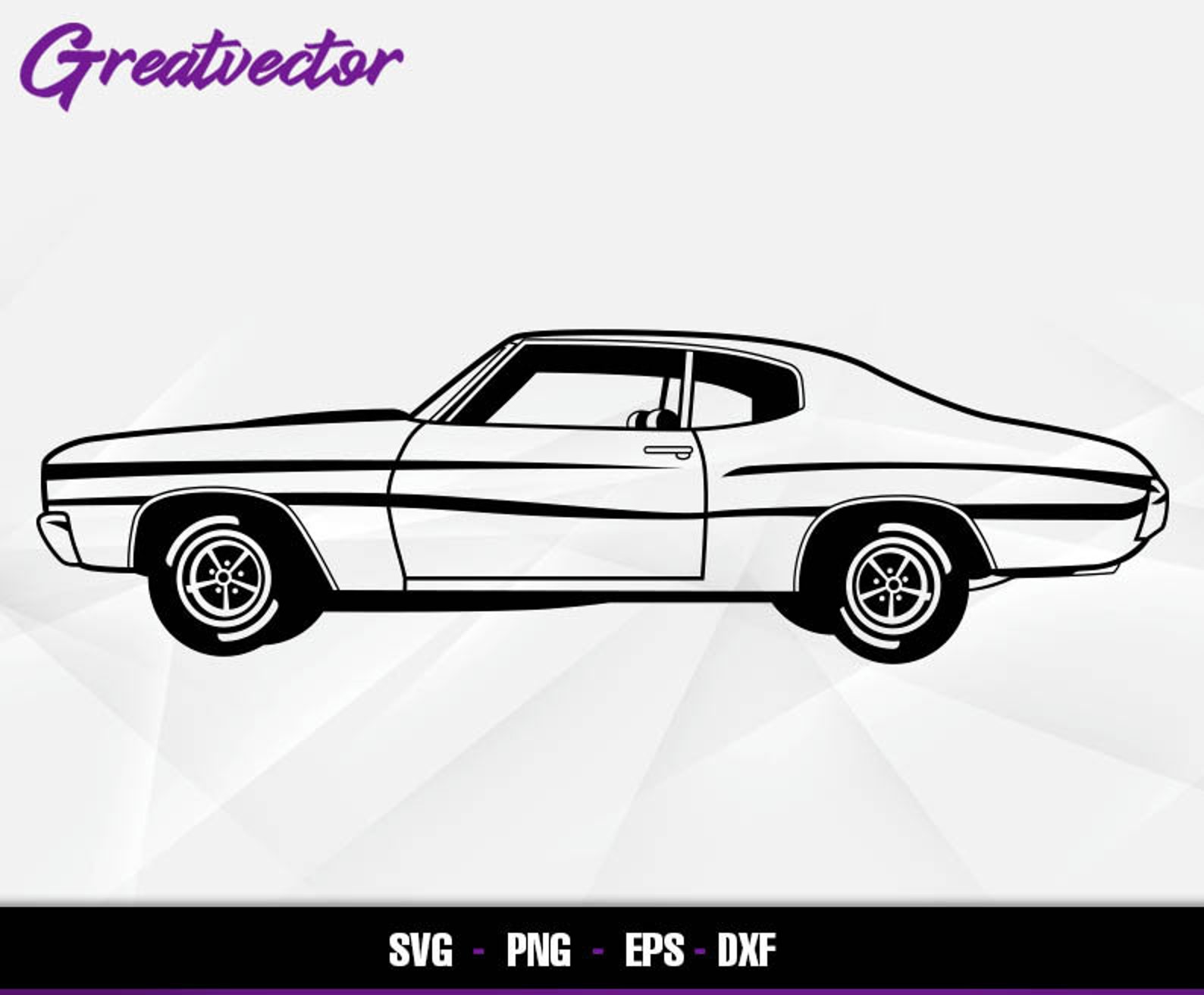 Chevelle 1970 l EPS SVG PNG Dxf l Vector kunst - Etsy België