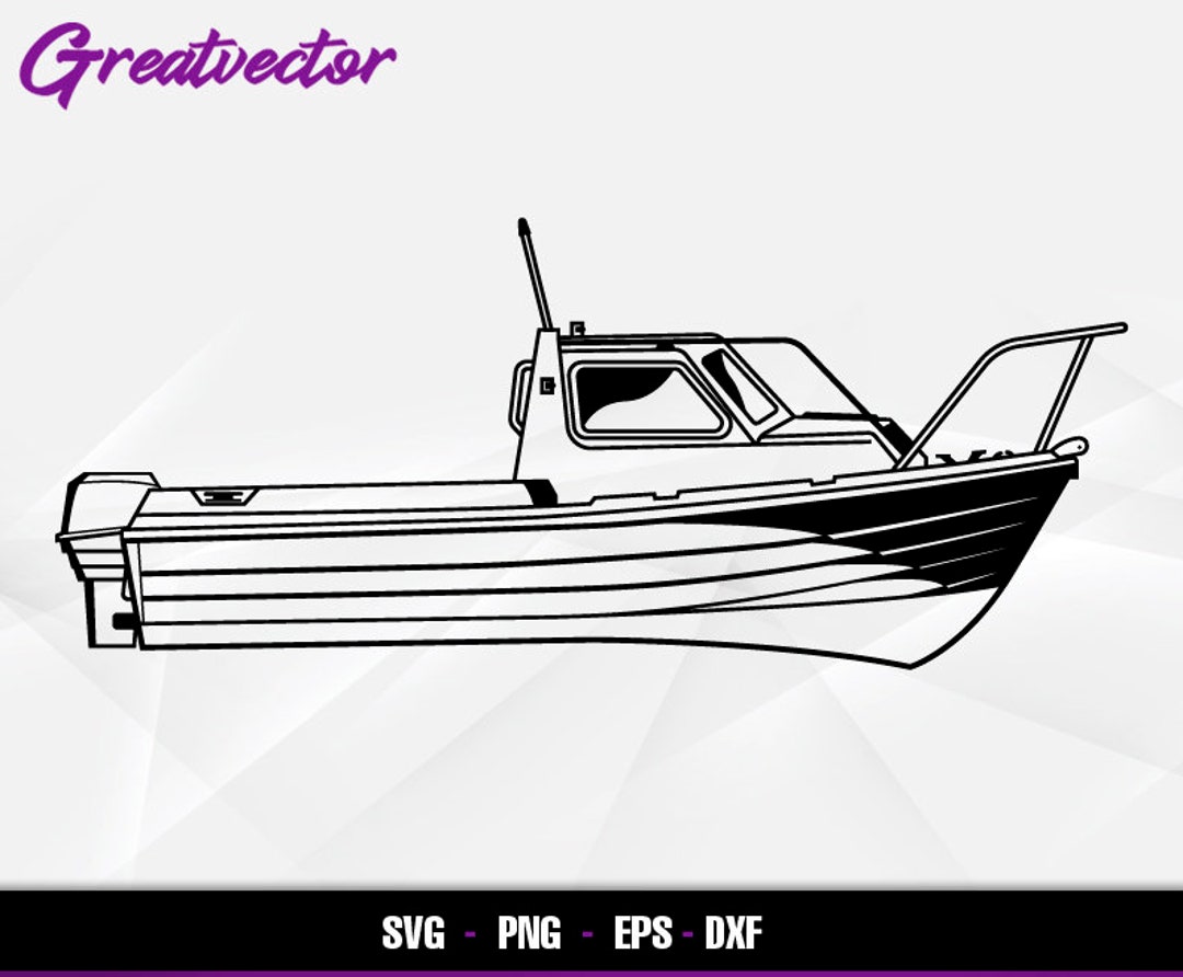 Pilothouse Boat L EPS - SVG - PNG - Dxf L Vector Art - Etsy