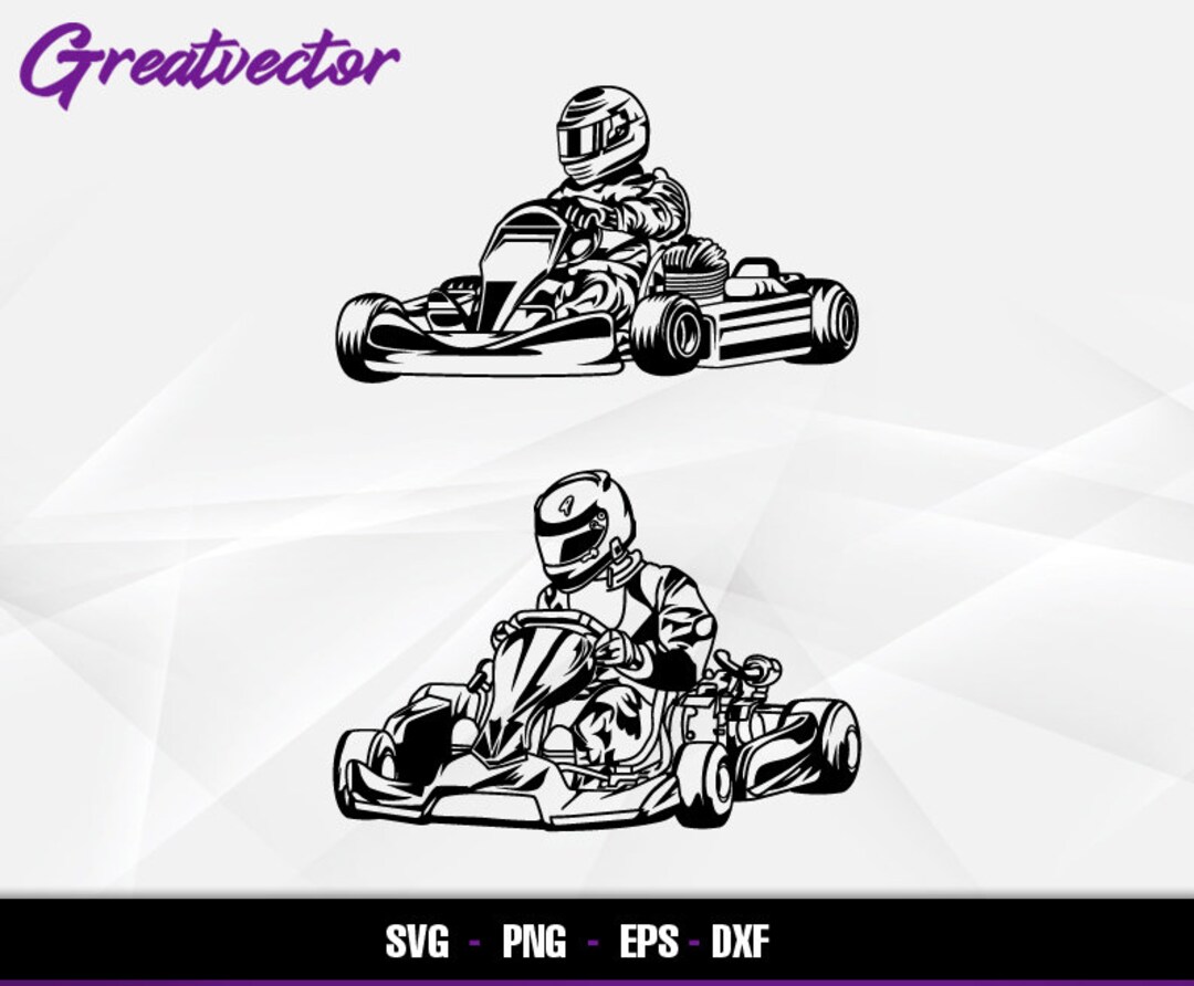 Karting Cars Bundle L EPS - SVG - PNG - Dxf L Vector Art - Etsy