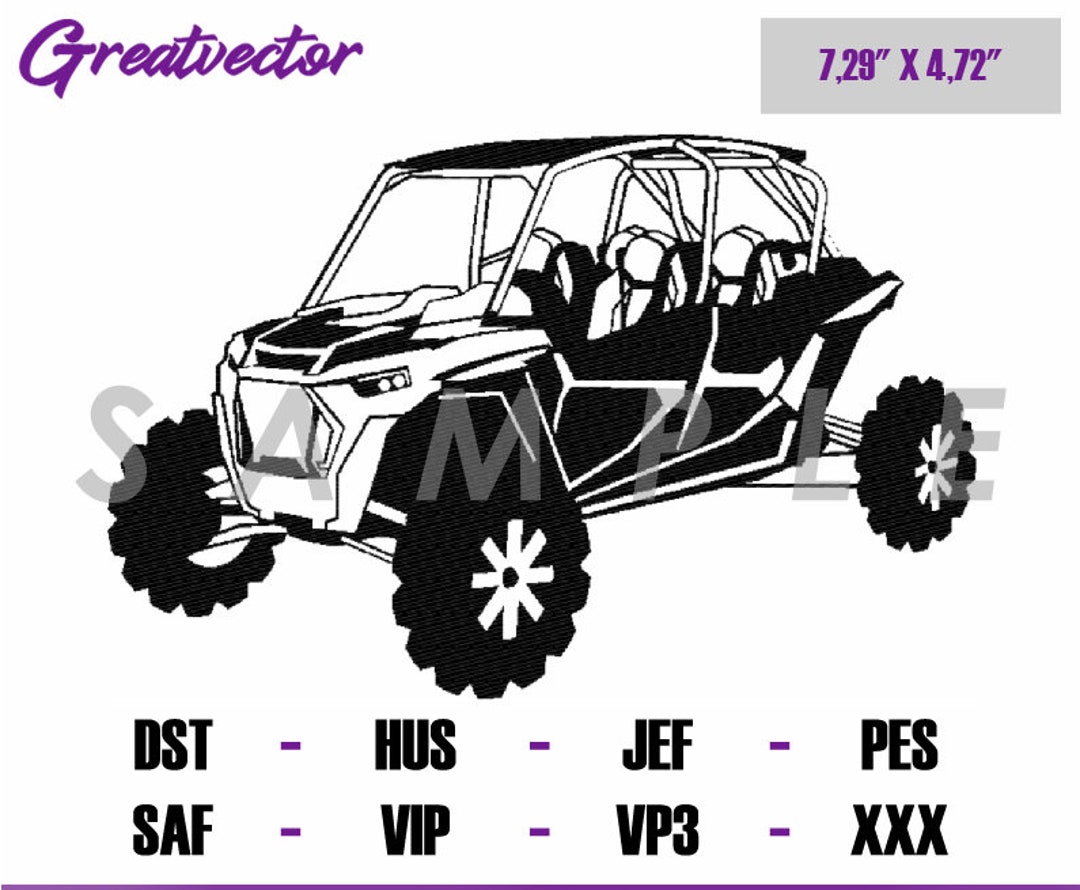2021 Rzr Turbo R L DST - PES - EXP L Embroidery Art - Etsy