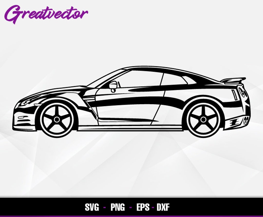 2012 GT-R R35 Movie Car L EPS - SVG - PNG - Dxf L Vector Art - Etsy