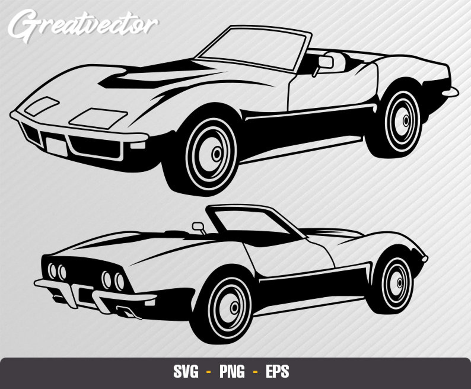 Corvette Stingray C3 L SVG - EPS - PNG L Vector Art - Etsy