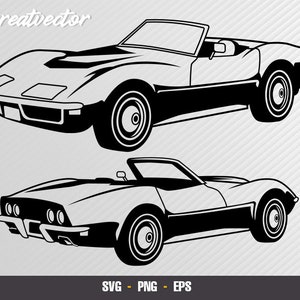 Corvette Stingray C3 L SVG - EPS - PNG L Vector Art - Etsy