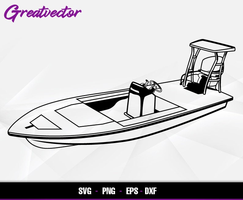 Flat Boat L EPS SVG PNG Dxf L Vector Art - Etsy Singapore