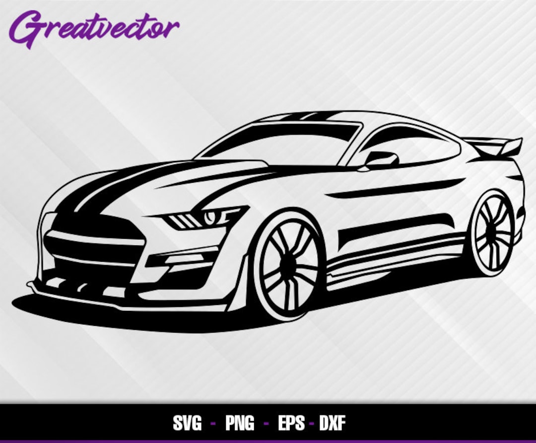 Mustang Shelby Gt 500 L EPS - SVG - PNG - Dxf L Vector Art - Etsy UK