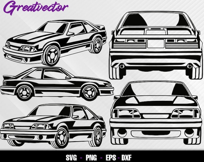 DIY Download Ford Racing Fox Body Mustang for Decals FORD Race Car ...