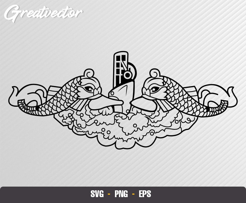 Navy Submarine Warfare Insignia - EPS - SVG - PNG - Vector File - Etsy