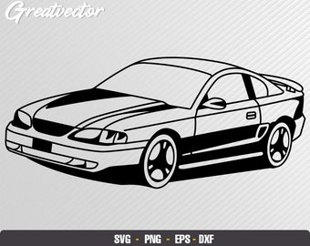Fox Body Mustang Gt L EPS SVG PNG Dxf L Vector Art | Etsy