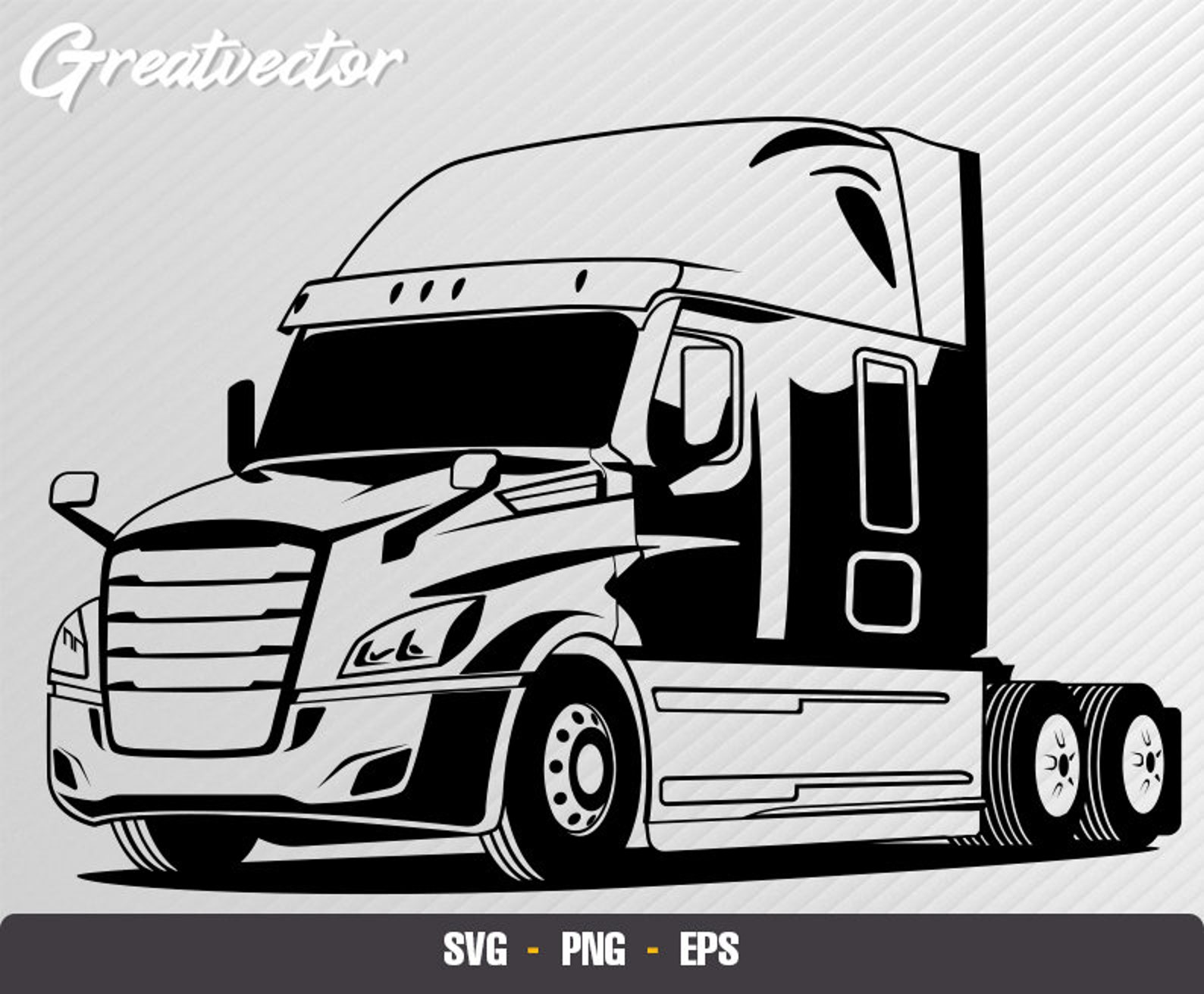 2021 Freightliner Cascadia Rig vector SVG EPS PNG files | Etsy