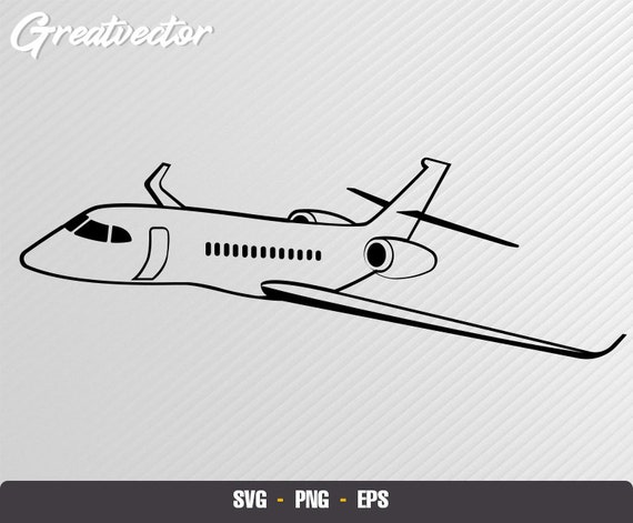 Dassault Falcon 6X EPS SVG PNG Vector File - Etsy