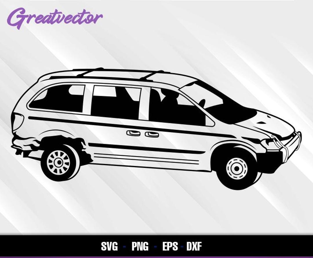 Derby Car Minivan SVG PNG DXF Eps | Demolition Derby Van | Wrecked Car ...