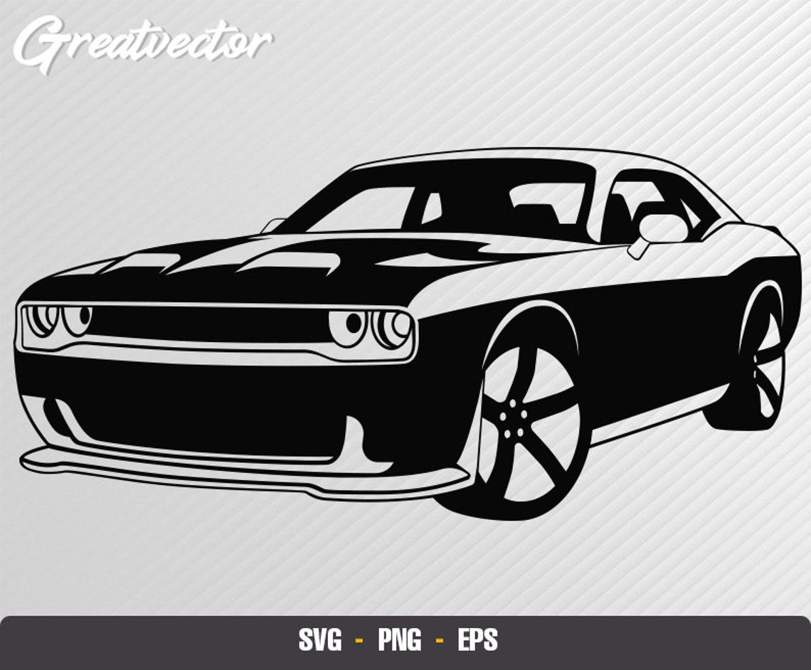 Challenger hellcat EPS SVG PNG Vector art | Etsy