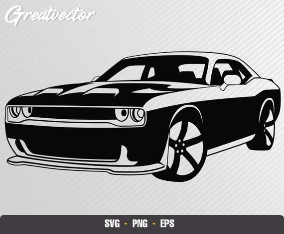 Challenger Hellcat EPS SVG PNG Vector Art - Etsy