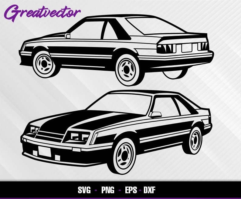 1980 Mustang Fox Body L EPS SVG PNG Dxf L Vector Art - Etsy