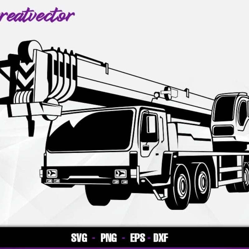 Crane Truck Svg - Etsy