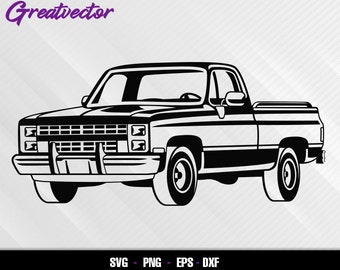 Silverado 1994 Pickup L EPS SVG PNG Dxf L Vector Art | Etsy