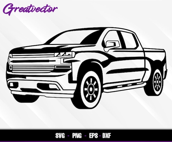 Silverado 1500 Pickup L EPS SVG PNG Dxf L Vector Art - Etsy