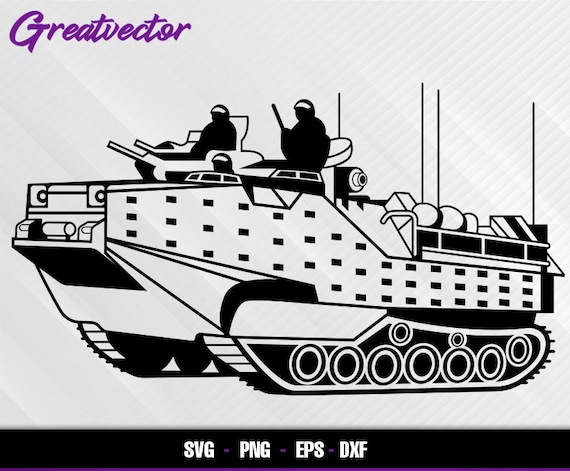 Assault Amphibious Vehicle L EPS SVG PNG Dxf L Vector | Etsy India