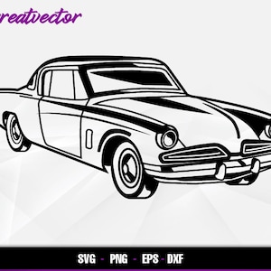 1953 Commander Starliner Hardtop L EPS - SVG - PNG - Dxf L Vector Art ...