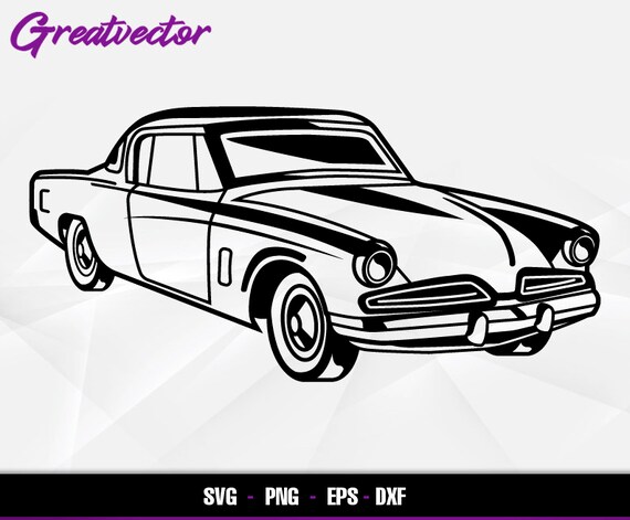 1953 Commander Starliner Hardtop L EPS SVG PNG Dxf L - Etsy