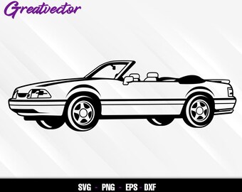 Mustang foxbody svg - Etsy España
