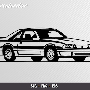 Mustang 1988 - EPS - SVG - PNG - Vector Art - Etsy