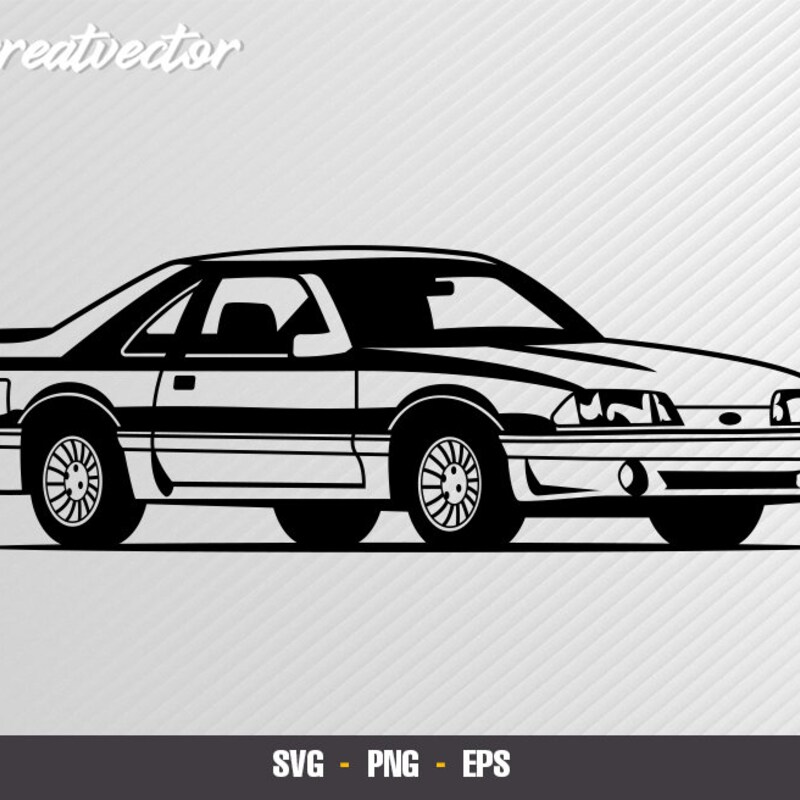 1988 Ford Mustang Svg - Etsy