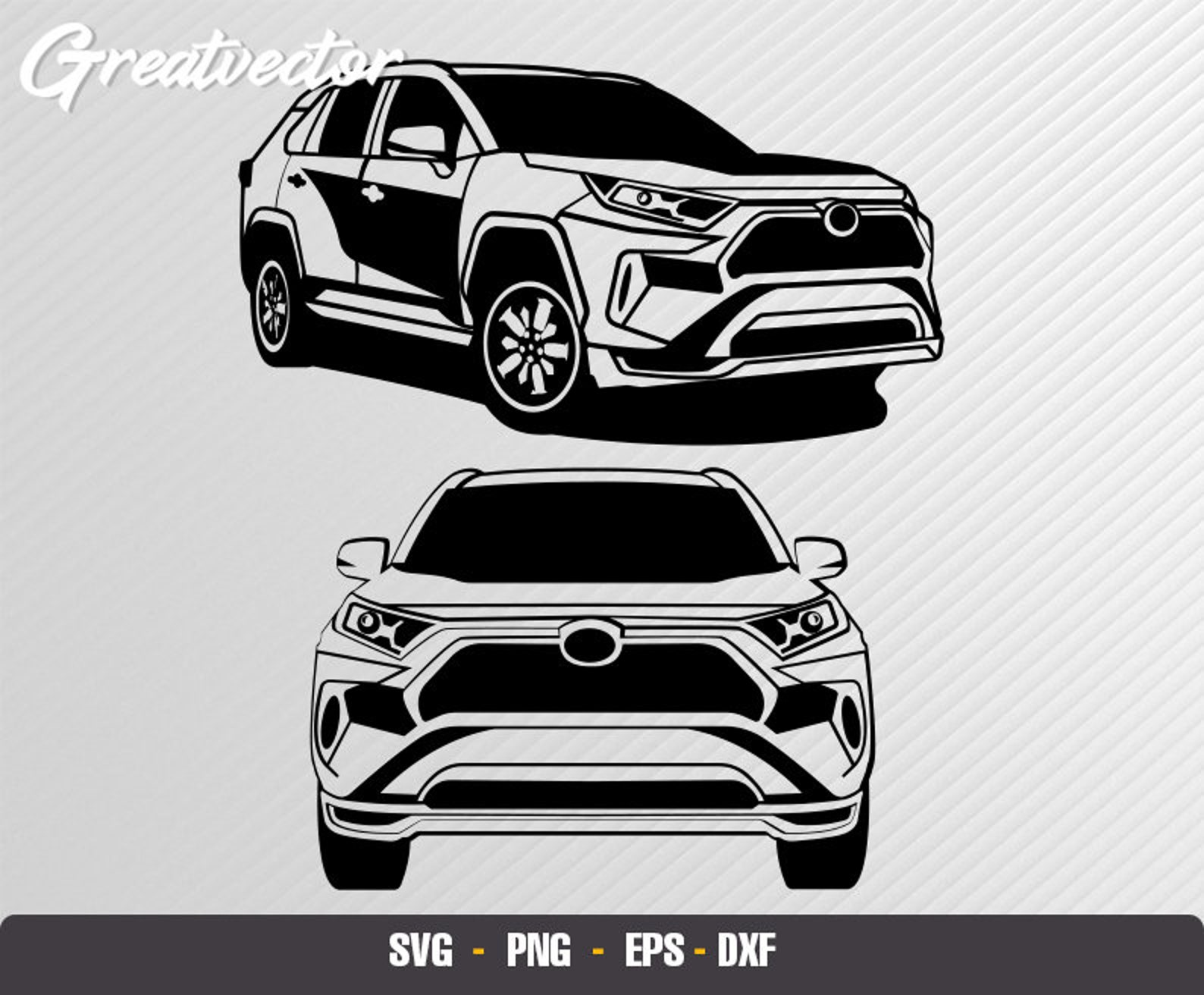 Rav 4 suv l EPS SVG PNG Dxf l Vector Art | Etsy