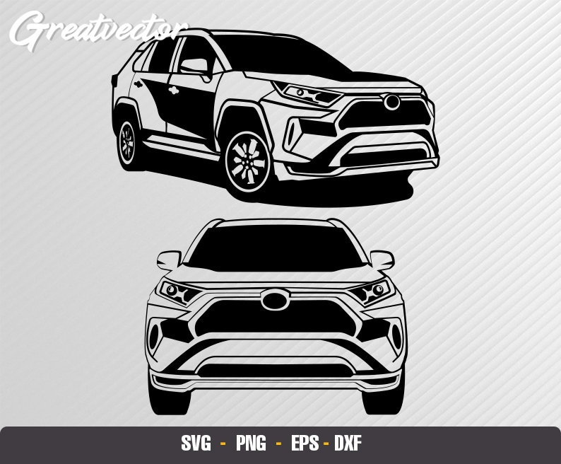 Rav 4 suv l EPS SVG PNG Dxf l Vector Art | Etsy