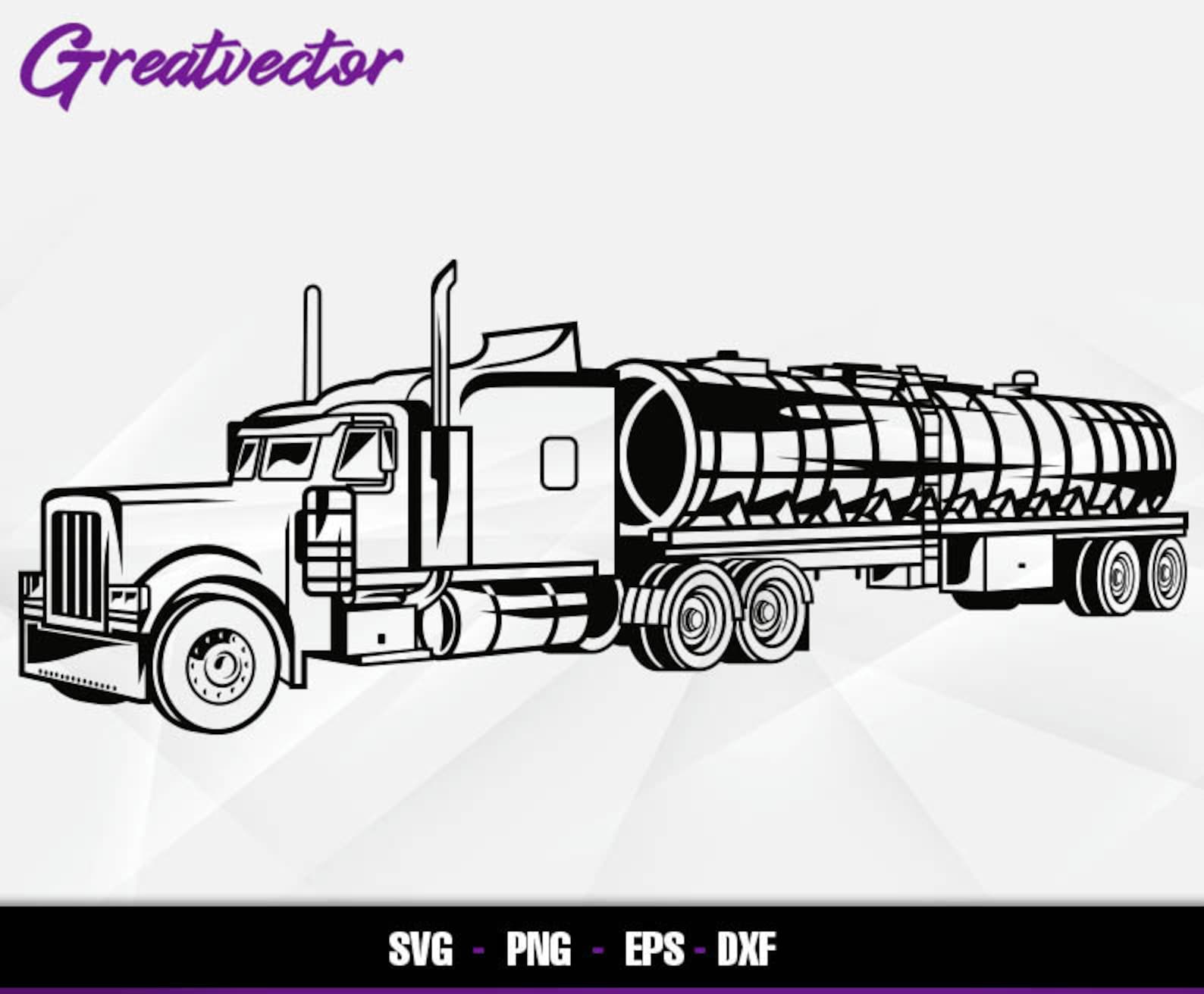 Tanker Truck L EPS SVG PNG Dxf L Vector Art - Etsy