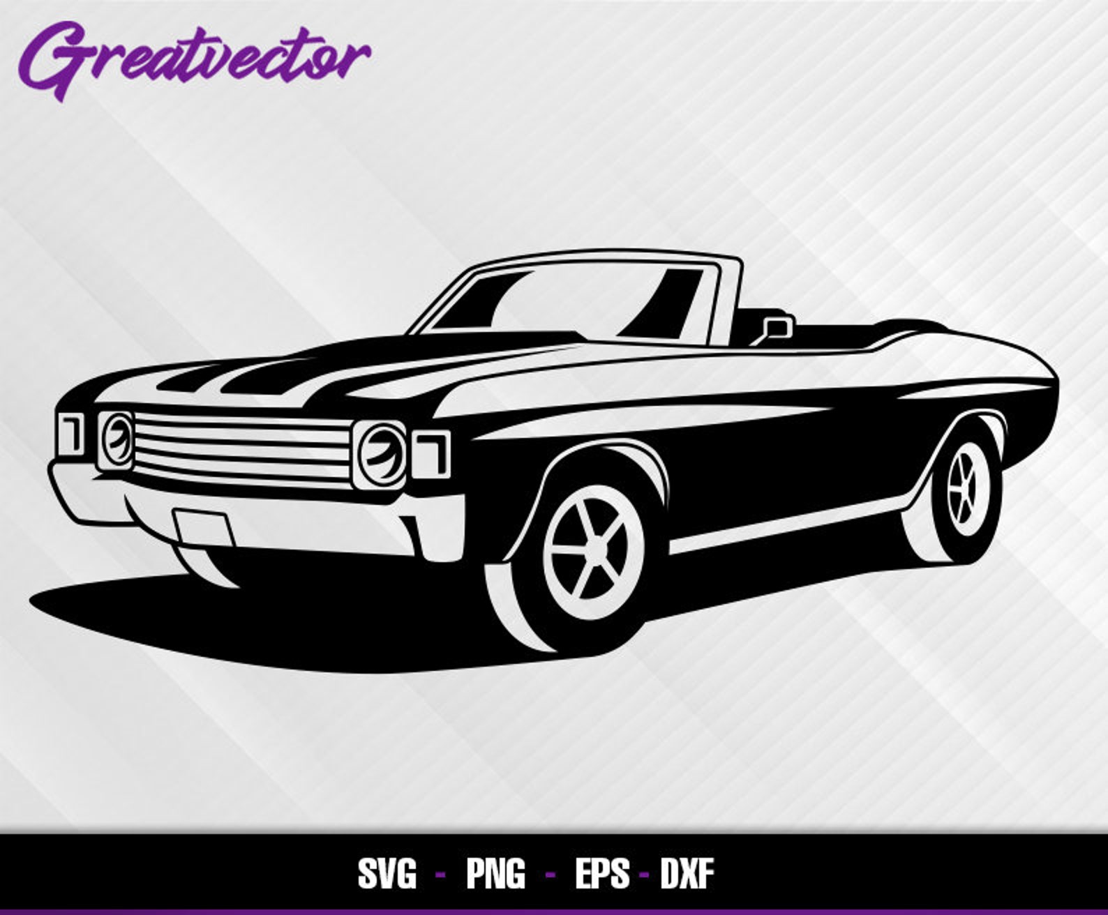 Chevelle Convertible 1972 L EPS SVG PNG Dxf L Vector Art - Etsy