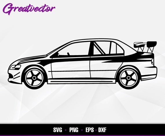 2006 Lancer Evolution Ix Movie Car L EPS SVG PNG Dxf L - Etsy