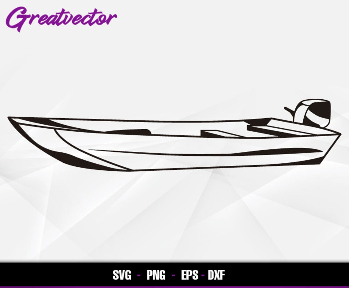 Jon Boat L EPS SVG PNG Dxf L Vector Art - Etsy