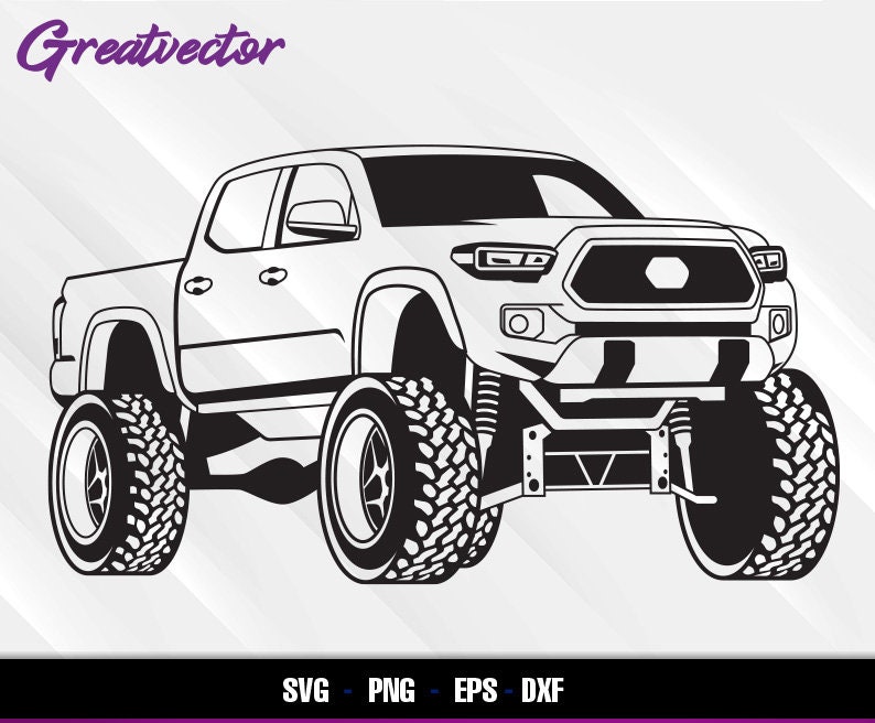 Tacoma Lifted - EPS - SVG - PNG - Dxf Vector File - Etsy