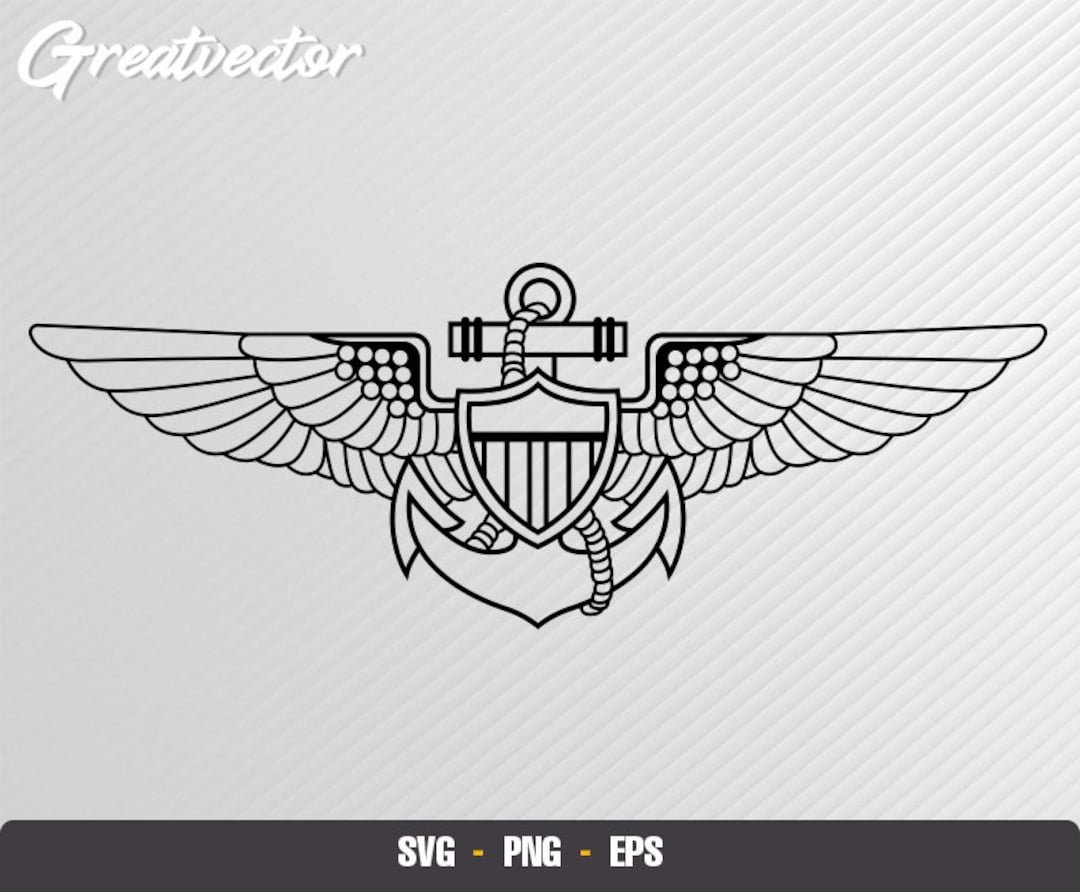 Navy Aviator Wings Vector File - EPS - SVG - PNG Vector Art - Etsy