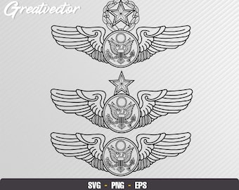 Army Aviator Wings Vector File EPS SVG PNG Vector Art - Etsy
