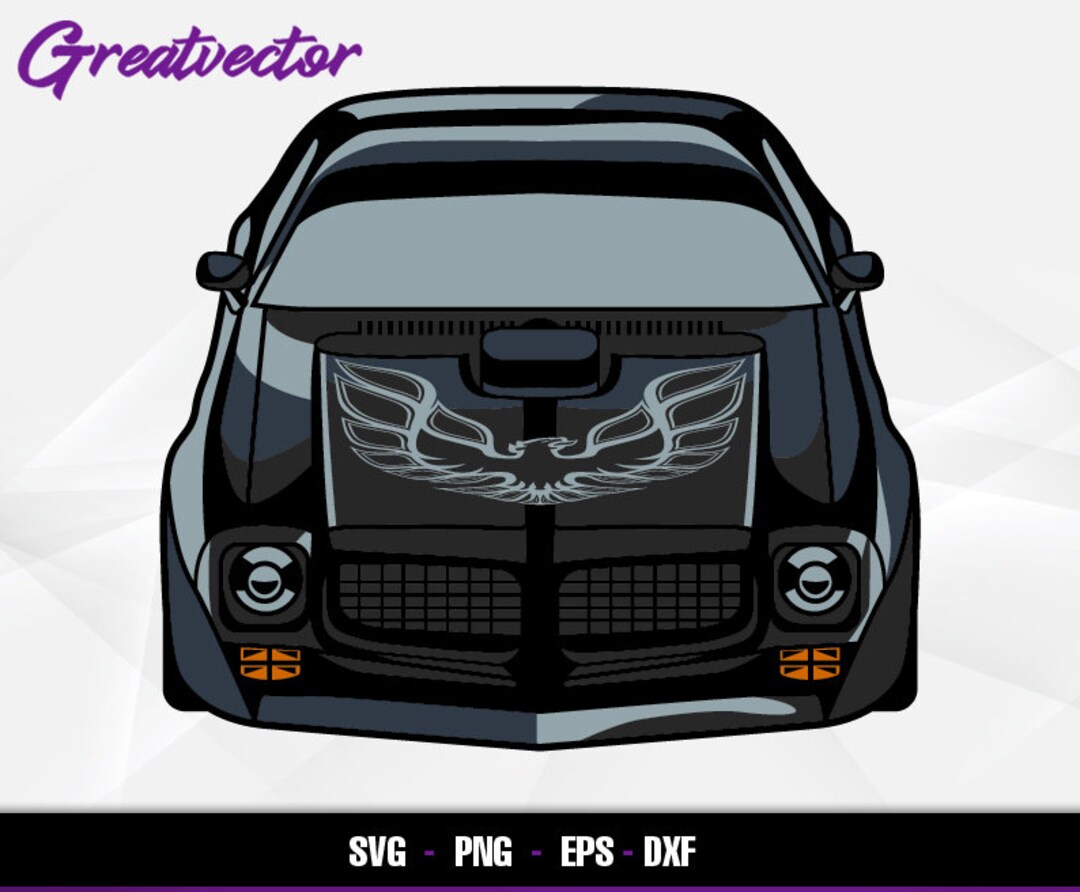 1973 Pontiac Firebird Trans Am Super Duty L EPS - SVG - PNG - Dxf L ...
