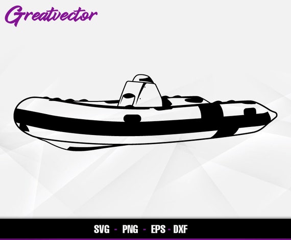 Rigid Inflatable Boat L EPS SVG PNG Dxf L Vector Art - Etsy
