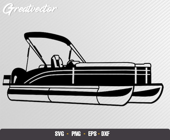 Pontoon Boat EPS SVG PNG vector art - Etsy México
