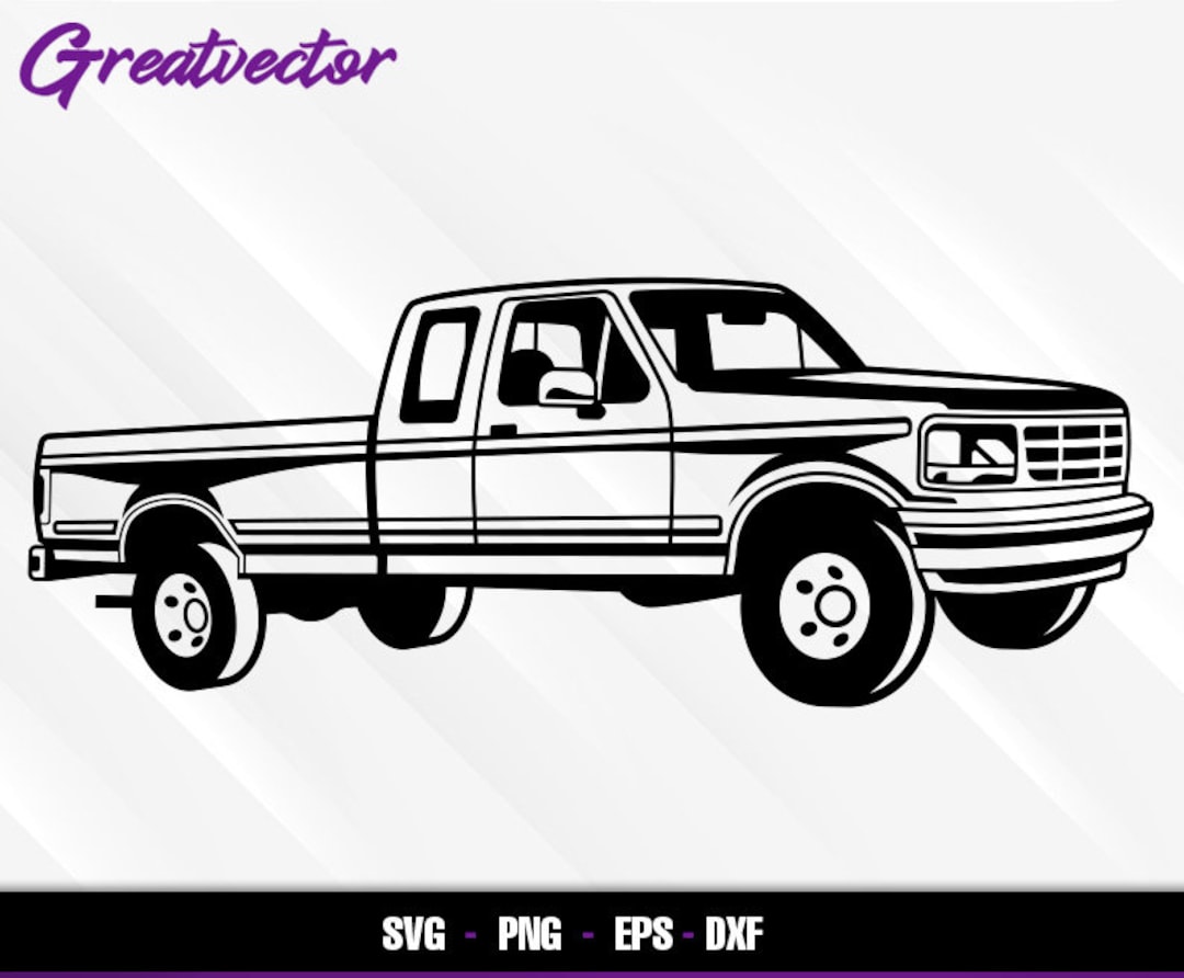 1996 F-150 Extra Long Bed L EPS - SVG - PNG - Dxf L Vector Art - Etsy