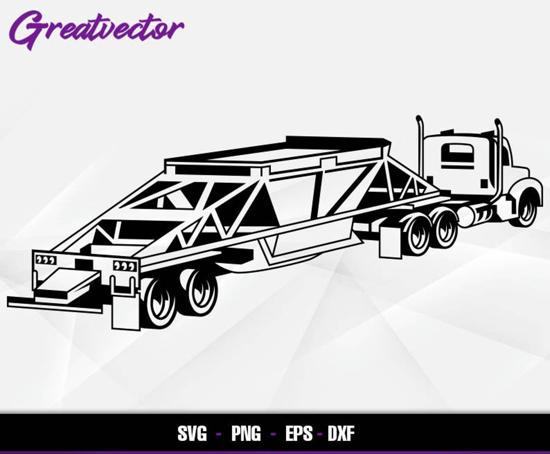 Belly Tipper Truck - Bottom Dump Truck - EPS - SVG - PNG - Dxf L Vector ...