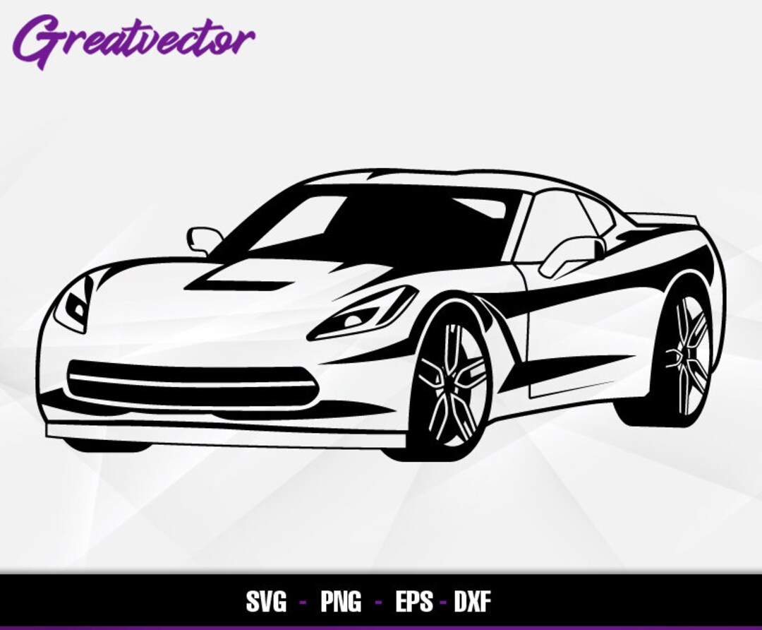 2014 Corvette Stingray L EPS - SVG - PNG - Dxf L Vector Art - Etsy