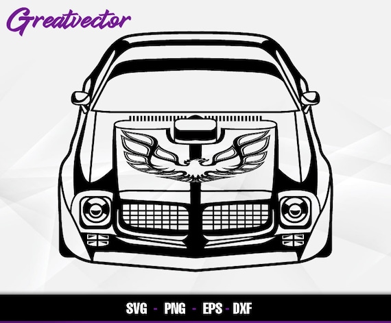 1973 Pontiac Firebird Trans Am Super Duty L EPS SVG PNG - Etsy