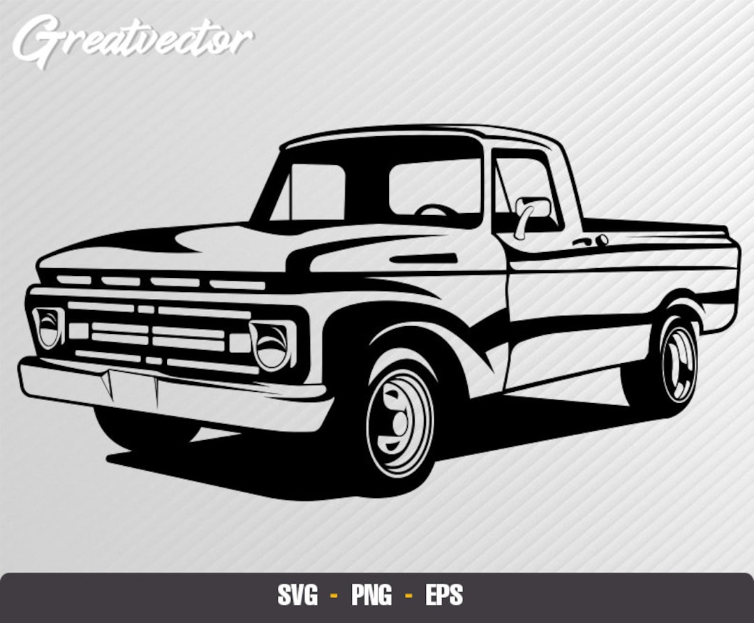 1962 Pickup Truck SUV - F 150 Vector - F150 Pickup - Car Vector - Car ...