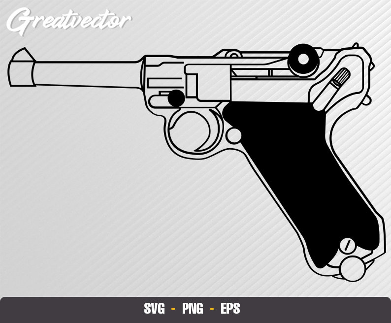 Parabellum Lange Pistole P08 SVG PNG EPS | Etsy