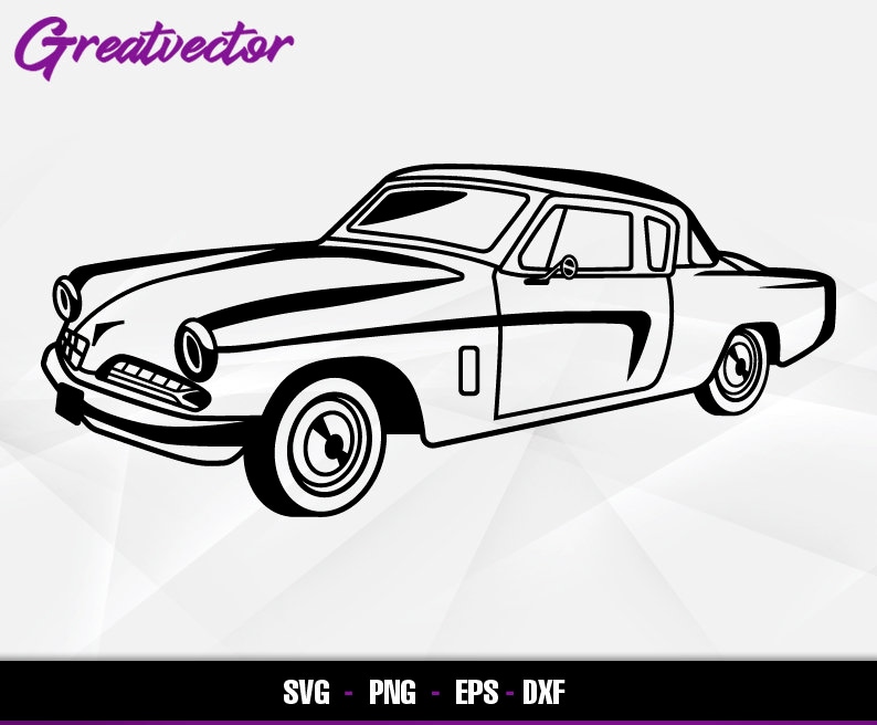1954 Commander L EPS SVG PNG Dxf L Vector Art - Etsy